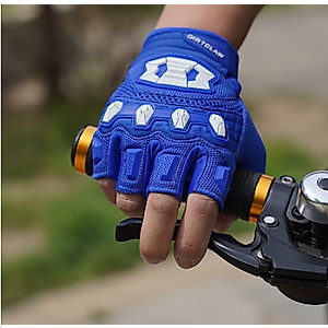 Seibertron Adult Dirtclaw Gloves - BMX MX ATV MTB Road Racing Mountain Bike Cycling Gloves Blue L