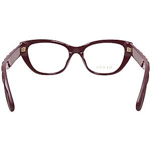 Gucci GG0813O 003 Eyeglasses Women's Burgundy/Gold Full Rim Optical Frame 52mm