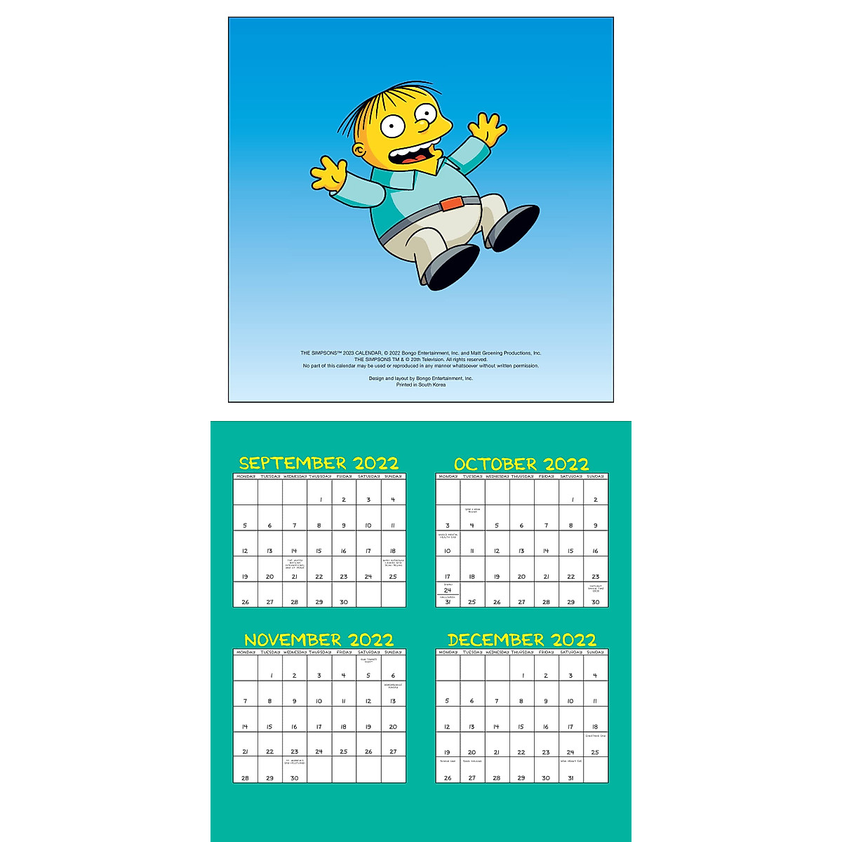 Simpsons - The Simpsons - The Simpsons 2023 - Original Danilo Calendar [Multilanguage] [Calendar] (Wall Calendar)