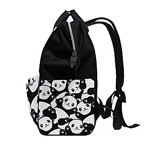ALAZA Diaper Bags Backpack, Cartoon Panda Multi Functions Large Capacity Nappy Nursing Bag for Mom Baby Care Traveling