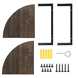 SEHERTIWY Corner Floating Shelves for Wall, 7 Tier Rustic Wall Shelves Corner Storage Shelves Small Shelf White Floating Shelves for Bedroom, Living Room, Bathroom, Kitchen