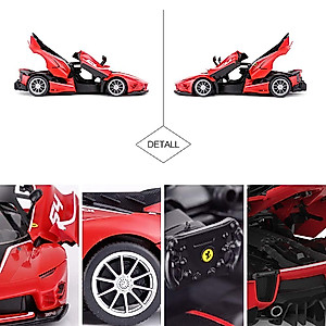 RASTAR RC Car Kits to Build, 1/18 Ferrari FXX-K EVO Supercar Assembly Building Kit with Remote Controller, 92PCs, STEM Kits for Kids and Adult, Ages 8+