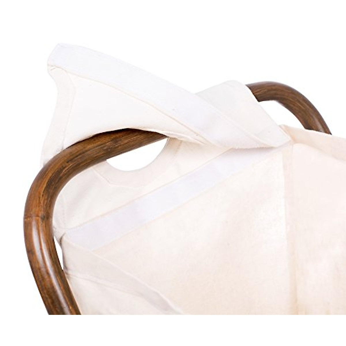 BIRDROCK HOME Single Rattan Laundry Hamper - Machine Washable Canvas Lining - Lightweight and Foldable - Removable Bag - Organizer