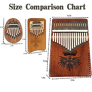 REGIS Kalimba 8 Key exquisite Finger Thumb Piano Marimba Musical good accessory Pendant Gif (Wood color)