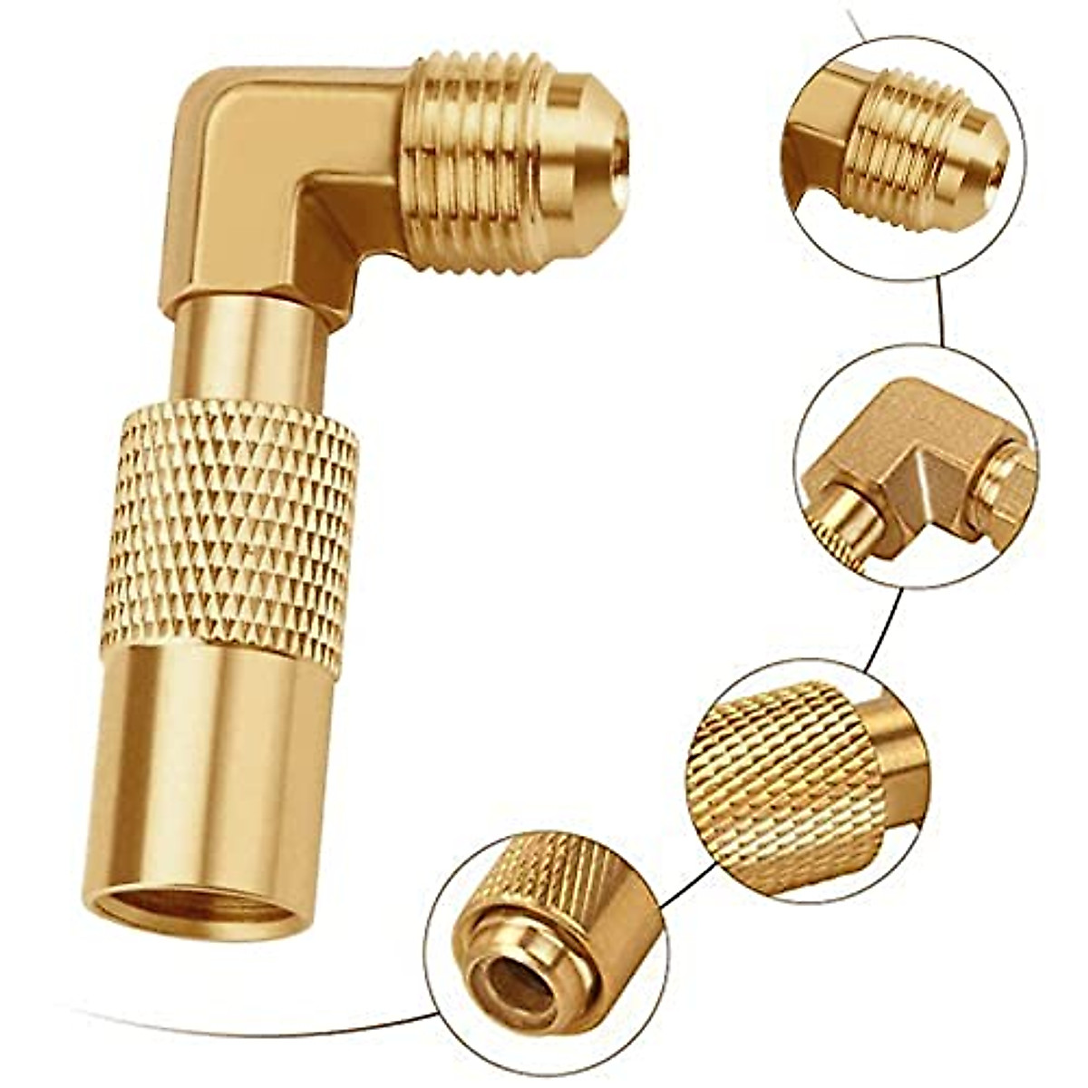 Joywayus Low Pressure 3/8 inch Male Flare Adapter Conversion Fitting, 90 Degree Elbow Adapter for Blackstone Tabletop Camping Grill, Compatible with Blackstone 17 Inch and 22 Inch Propane Gas Griddle