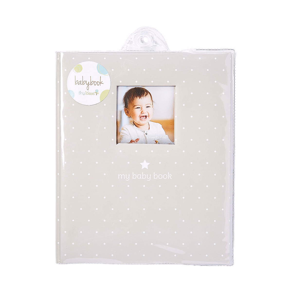 Tiny Ideas Polka Dot Baby Memory Book, Grey