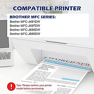DOUBLE D LC3013 Ink Cartridges Compatible Replacement for Brother LC3013 LC3011 High Yield for Brother MFC-J491DW MFC-J497DW MFC-J895DW MFC-J690DW Printer (3 Black,2 Cyan,2 Magenta,2 Yellow) 9 Pack