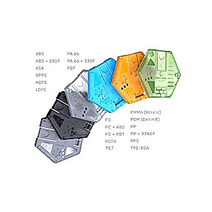 20 Injection Molded Plastic Samples