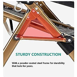 Lounge Chair, Sun Lounger Garden Chairs Zero Patio Chairs Reclining for Heavy People Folding Sun Lounger Outdoor Beach Camping Portable Chair Home Lounge Chair with Bamboo Pad (Color, Black),Brow (Si