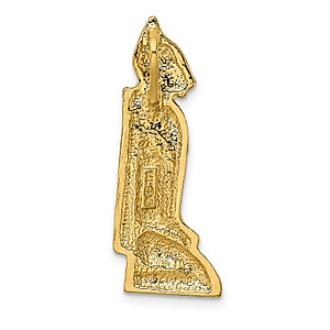 Jewels By Lux 14K Yellow Gold Marco Island Cat with Hidden Bail 2D Pendant