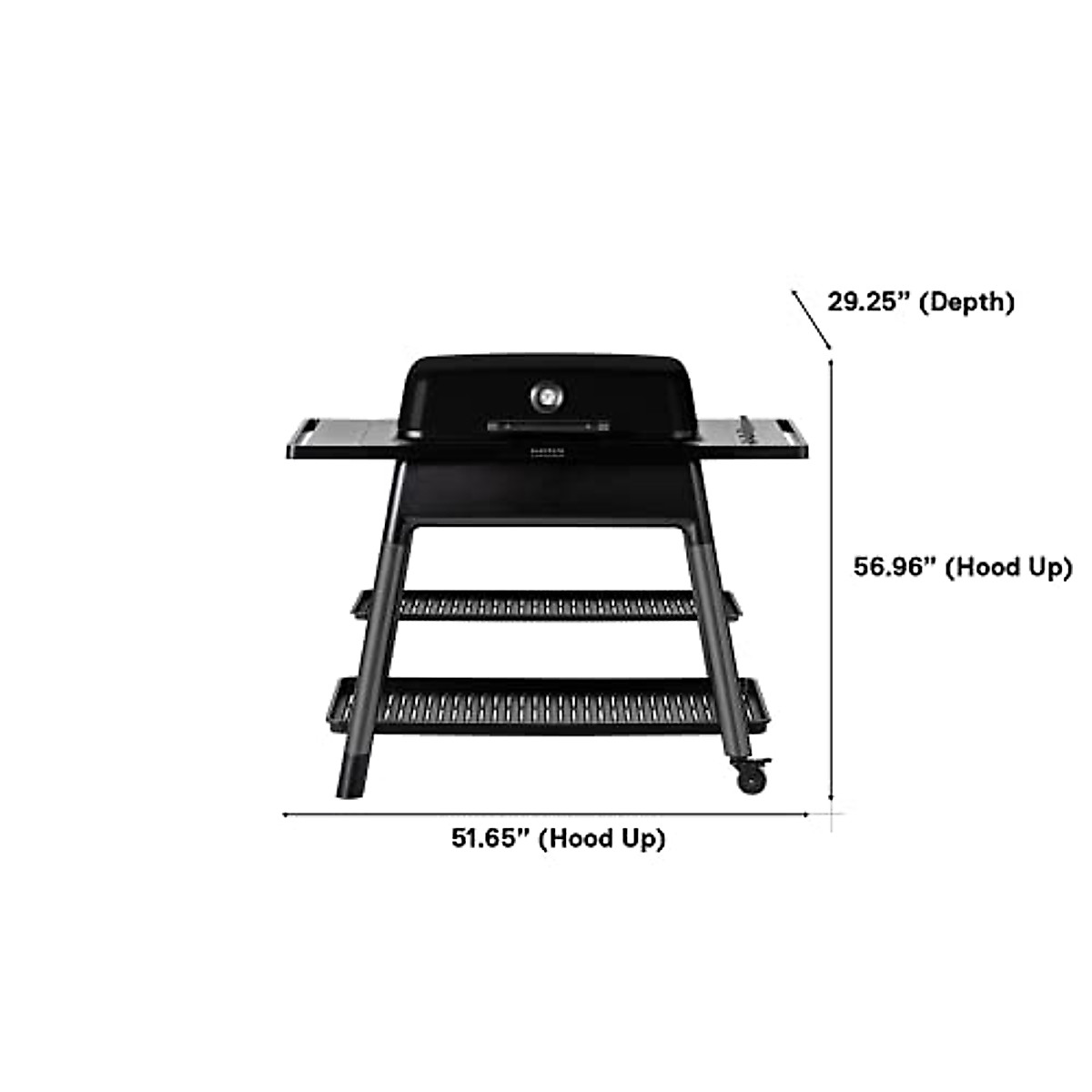 Everdure FURNACE 3-Burner Gas Grill, Liquid Propane Portable BBQ Grill with Die-Cast Aluminum Body and Fast-Ignition Technology, 466 Square Inches of Grilling Surface, Adjustable Height, Matte Black