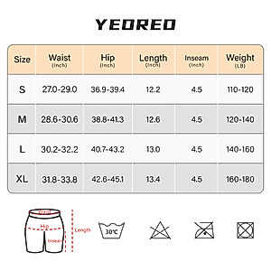 YEOREO Women Seamless High Waist Shorts Smile Contour Biker Shorts Gym Yoga Workout Mocha M
