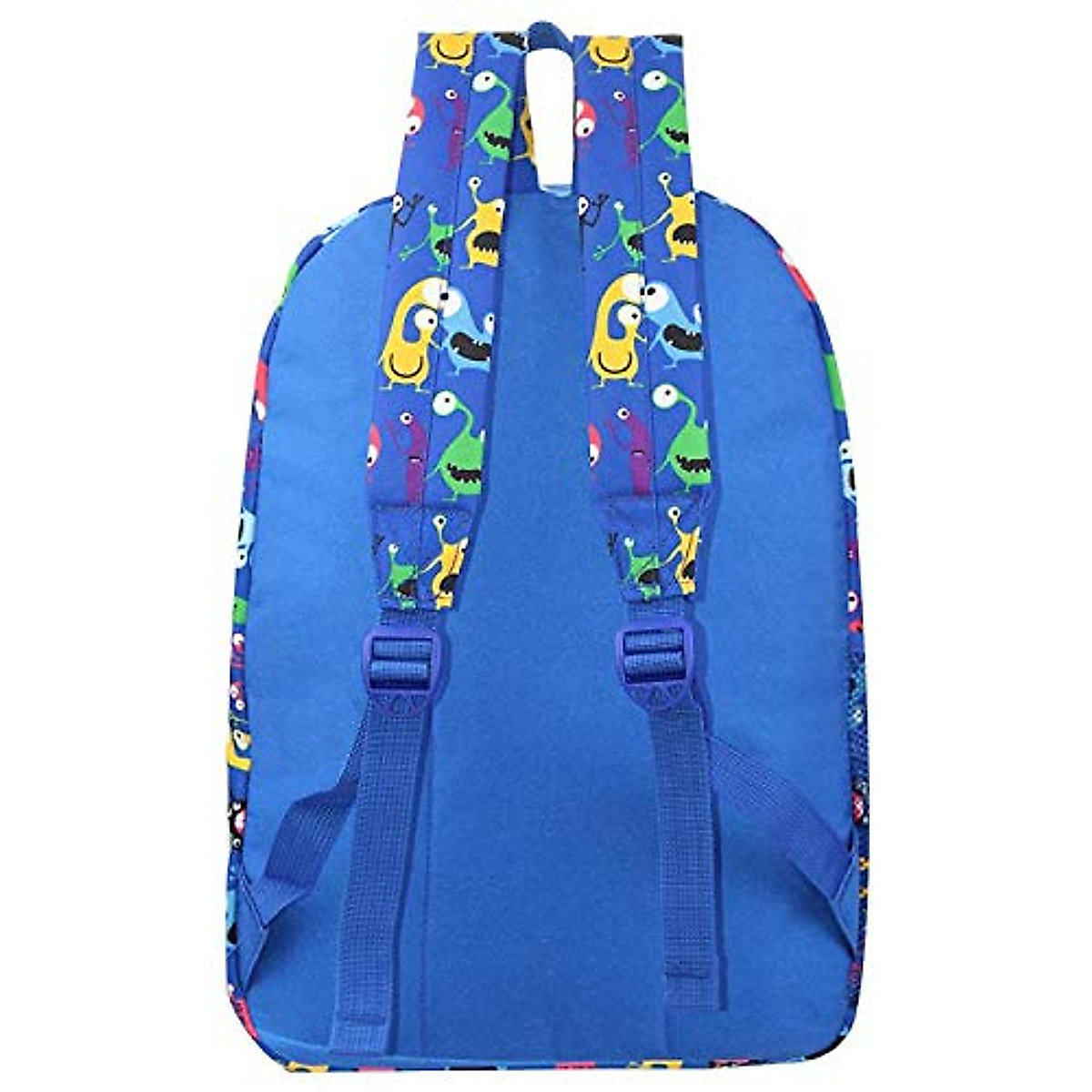 Fenrici Monster Backpack for Boys, Girls, 16", Cute Preschool toddler Book Bag for Little Kids, Side Pocket, Lightweight, Water Resistant, Monster Characters
