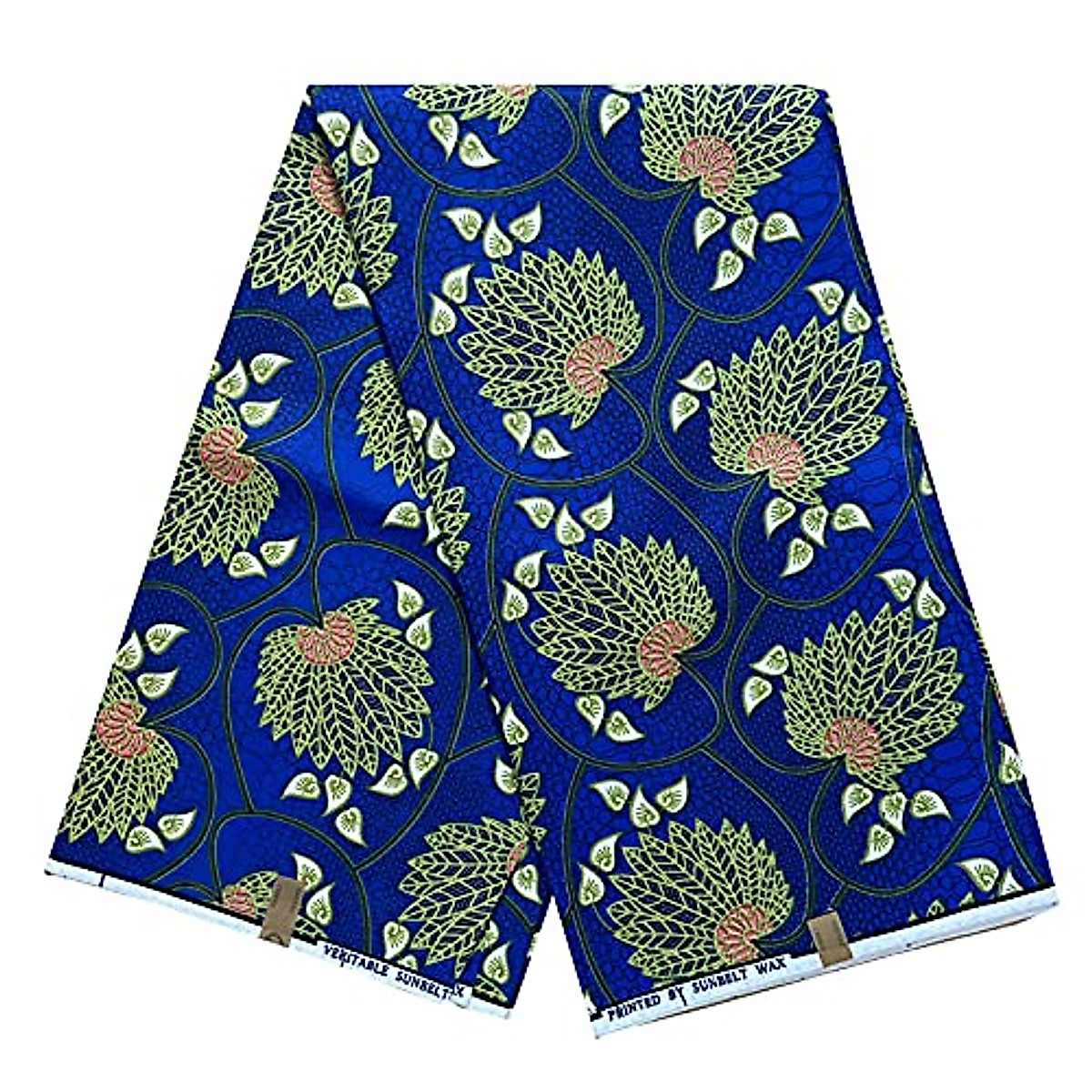 ADWAXDA African Fabric by The Yard 6 Yards,Polyester African Material,African Print Fabric Wax Kente Cloth Fabric,African American Dutch Pattern Fabric for Women Men (FP124)