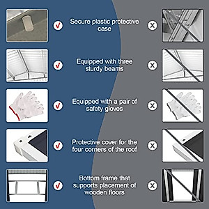 HOGYME 9.1' x 6.3' Storage Shed, Sheds & Outdoor Storage with Double Sliding/Lockable Door, Metal Tool Shed for Garden Backyard Patio Lawn, Gray