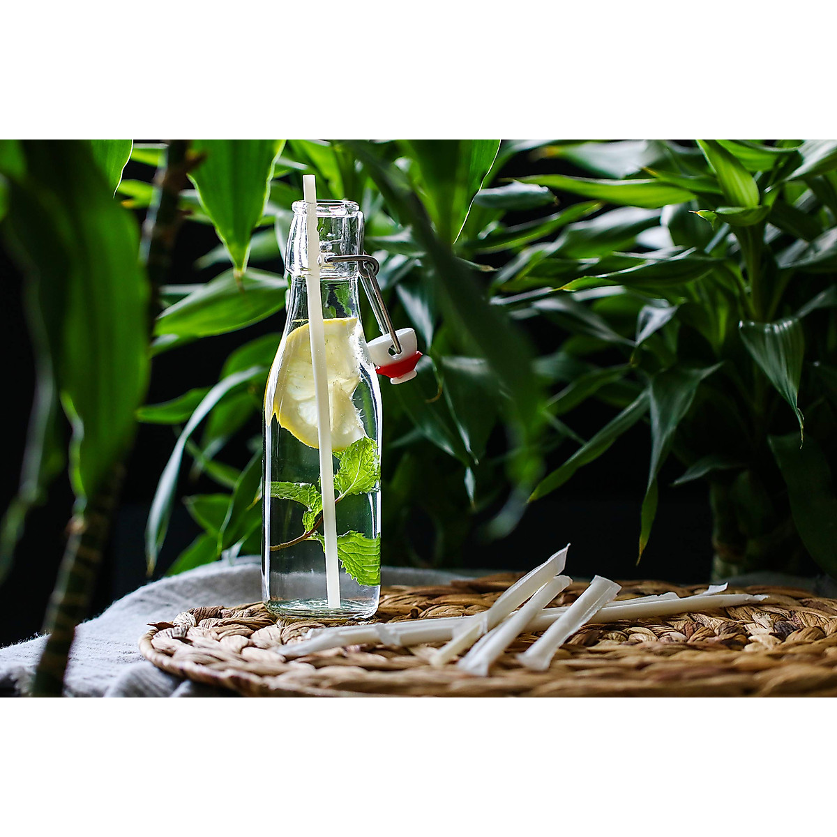 PHA STRAWS - | 100% Plastic Free | Individually Wrapped Biodegradable 8.2" Straws by Ecoware. Marine Biodegradable, Home Compostable, Ocean-friendly, Best Alternative to Paper & Plastic Straws. (5000)