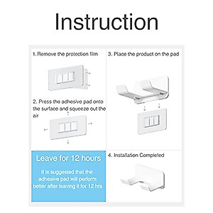 FLAUVEL Blow Dryer Holder Wall Mount Hair Care Tools Organizer Bathroom Space Saver, White