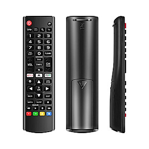 Universal Remote Control AKB75095307 Compatible with All LG LED LCD HDTV UHD 3D 4K Smart TV Models with Black Remote Holder