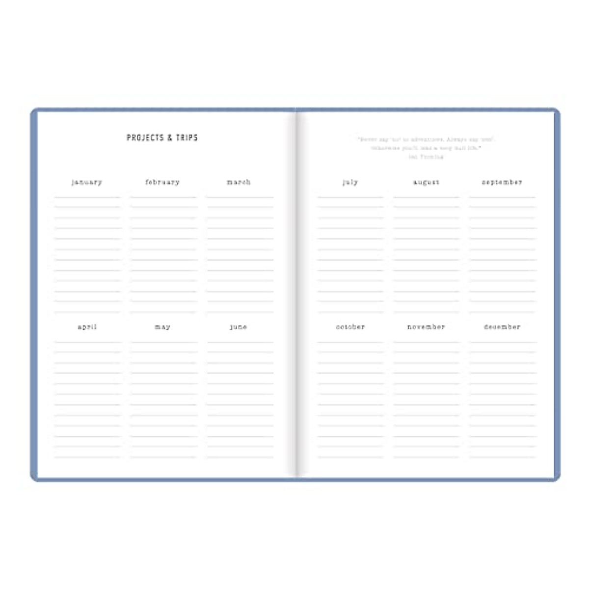 Letts of London Inspire Weekly/Monthly Planner, 12 Months, January to December, 2024, A5 Size, 8.25" x 5.875", Multilingual, Blue (C082020-24)