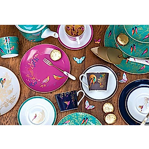 Portmeirion Sara Miller London Chelsea Cake Server | 10 Inch Wedding Cake Cutter for Cakes, Pies, and Desserts | Made of Fine Porcelain and Stainless Steel | Handwash Only