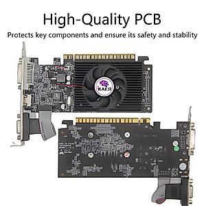 KAER GT 730 Graphics Card, 4GB DDR3, DirectX 11 128 Bit, VGA/DVI-D/HDMI, PCI Express 2.0 x 16, Nvidia Video Card, Computer GPU