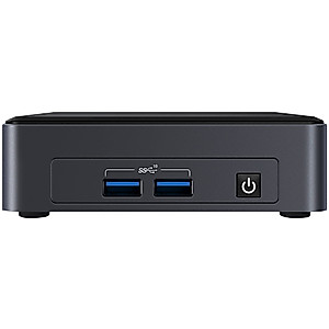 Intel NUC 11 Pro Kit BNUC11TNKI50001 Home & Business Mini Desktop i5-1135G7 4-Core, 16GB RAM, 256GB PCIe SSD, Iris Xe, WiFi, Bluetooth, HDMI, USB 3.2, Black, Win 10 Pro with Hub