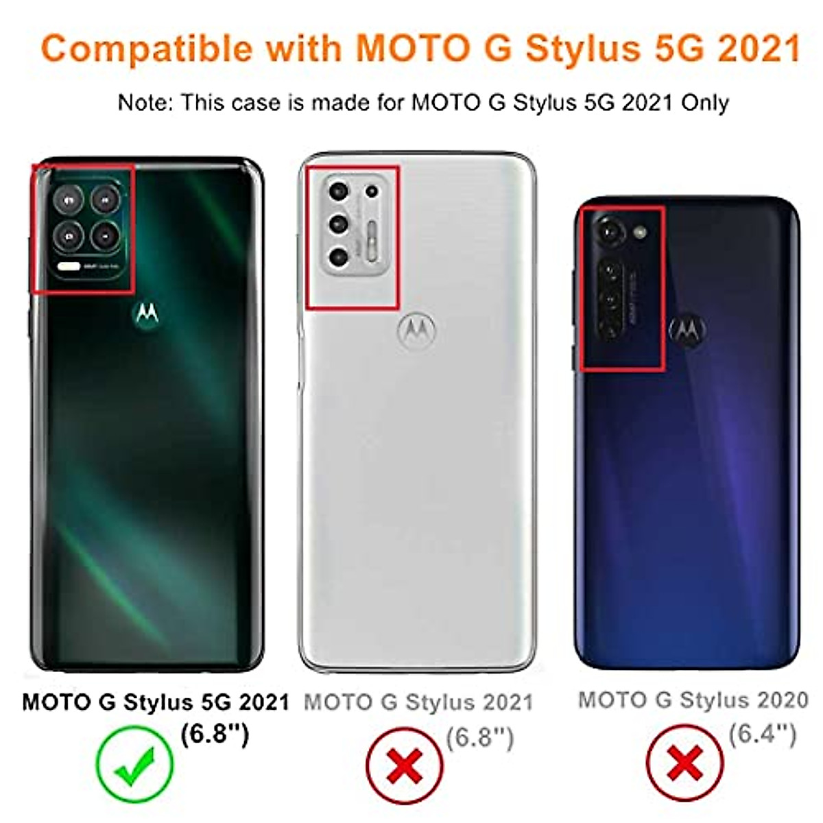 Lmposla for Moto G Stylus 5G Case, Shockproof Slim Ultra-Thin Flexible TPU Soft Silicone Airbag Anti-Drop Case Cover for Motorola Moto G Stylus 5G 2021 (Pink/Teal)