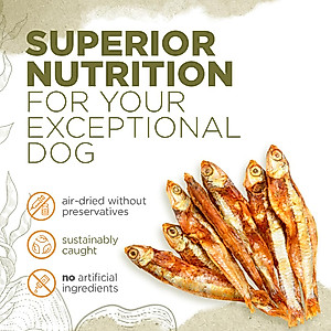 Natural Farm Real Fish Dried Fish Dog Treats- Dried Anchovies- Natural Dried Fish Dog Treats- Sustainably Sourced Fish,1 Ingredient - Anchovies, Collagen, Omega 3,Vitamin B&D for a Shiny Coat