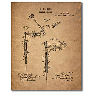 Dentist Patent Wall Art Prints - Set of 6 Vintage Replica Photos