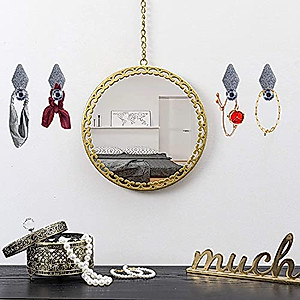 Baoswi 4 Pack Self Adhesive Wall Hooks, Diamond Shaped Crystal Glass Hooks Hat Holder Necklace Holders Wall Mounted Jewelry Organizer Clothes Hooks Hat Storage Hat Rack for Wall (Silver)