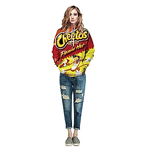 jiazery QZ Men's Novelty Cheetos Hoodie Realistic 3D Print Pullover Unisex Casual Long Sleeve Sweatshirt (NewOne-L)