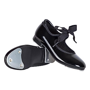 ARCLIBER Tap Shoes for Girls Black Dance Shoe Kids Tap Shoes(Toddler/Little Kid/Big Kid)