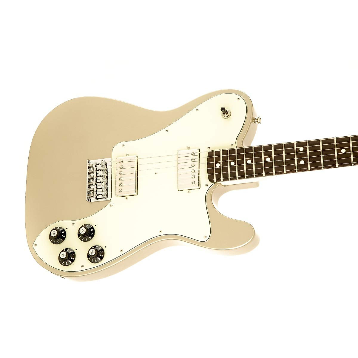 Fender Chris Shiflett Deluxe Telecaster Electric Guitar, with 2-Year Warranty, Shoreline Gold, Rosewood Fingerboard
