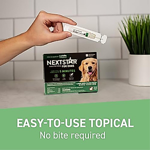 NEXTSTAR Flea and Tick Prevention for Dogs, Repellent, Treatment, and Control, Fast Acting Waterproof Topical Drops for Large Dogs, 3 Monthly Doses