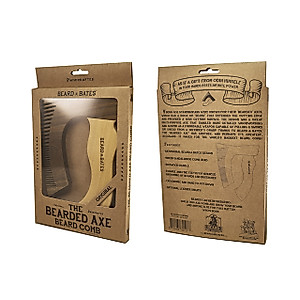 THE BEARDED AXE BEARD COMB | Original | Green Sandalwood/Boxwood | Artisan Crafted & Handmade