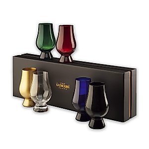 GLENCAIRN COLOURED WHISKY GLASS, FULL SET OF 6 IN PRESENTATION BOX