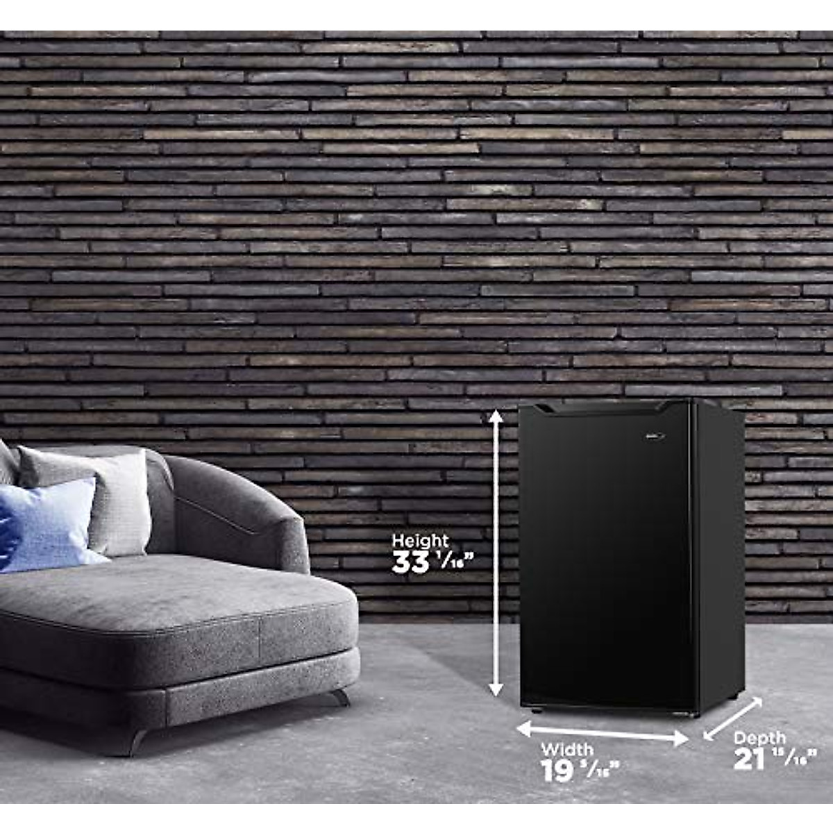 Danby DCR044B1BM-6 4.4 Cu.Ft. Compact Refrigerator with Chiller-Mini Fridge for Bar, Dorm, Basement, Den, Kitchen, or Living Room, Black