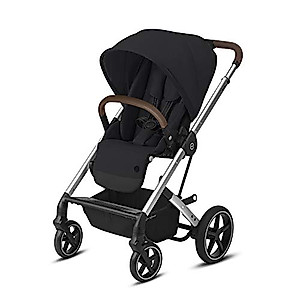Cybex Balios S Lux Toddler and Baby Stroller with Reversible Seat, Unique One-Pull Harness, and Multiple Recline - Travel System Ready, with One Hand Fold, Deep Black