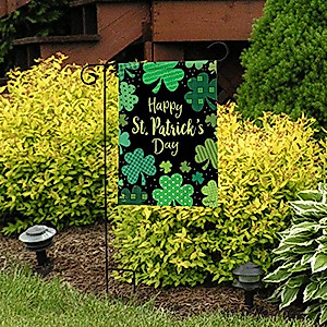 Briarwood Lane St. Patrick's Day Clovers St Patricks Day Garden Flag - 12.5" x 18" - Irish Garden Flag - Celtic Garden Flag - Saint Patricks Day Garden Flag - Celtic Shamrock Garden Flag - Irish Flag