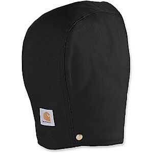 Carhartt mens Firm Duck Insulated Hood Winter Hat, Black, 2XL 5XL US