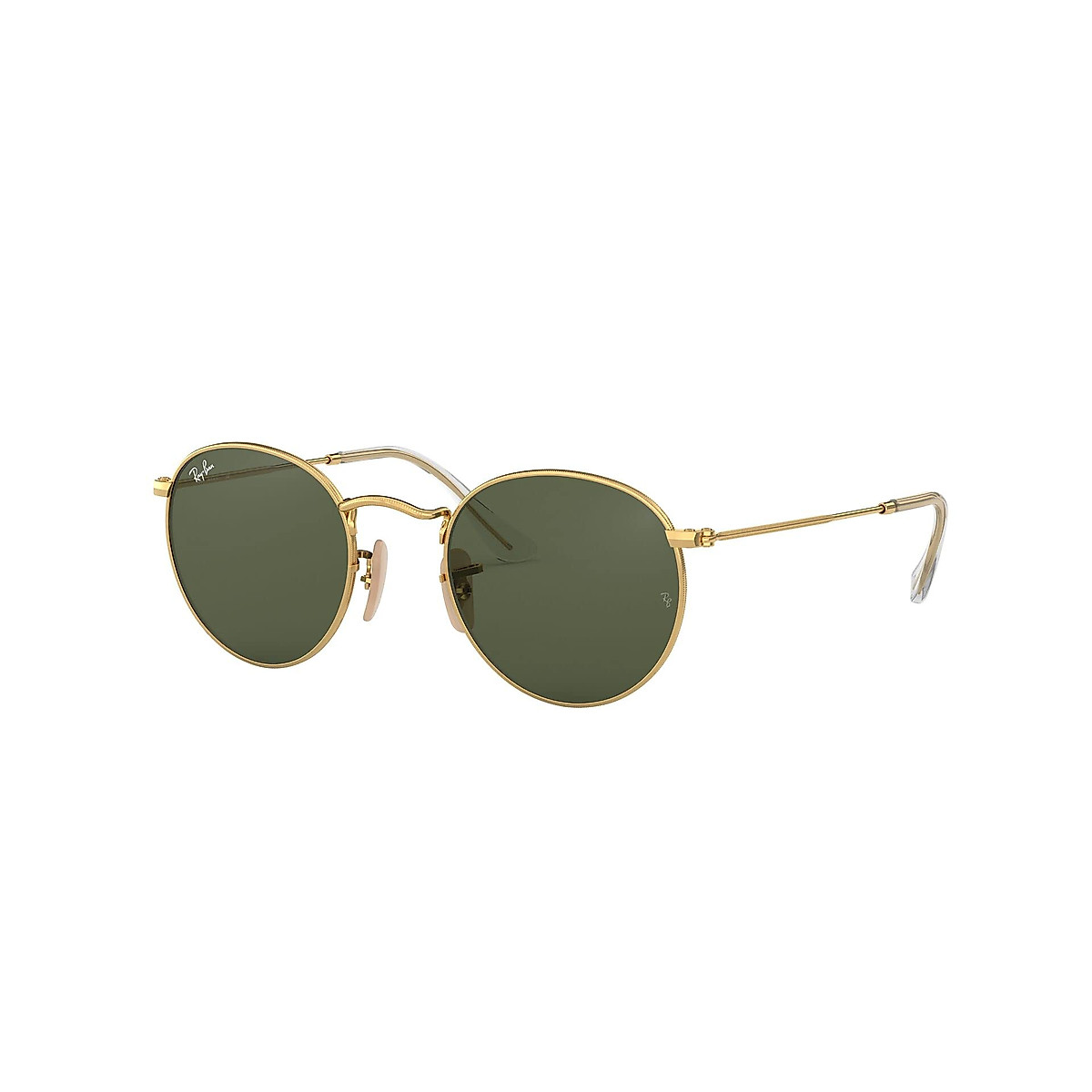 Ray-Ban RB3447N Round Flat Lens Sunglasses, Gold/G-15 Green, 50 mm