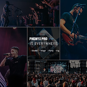 Phenyx Pro UHF Mono Dual Wireless in-Ear Monitor System, Metal Wireless IEM System, Sturdy Bodypack Receiver, 2x50 Frequencies, Separate Outputs,164ft Operation, Suitable for Band and Studio (PTM-22)