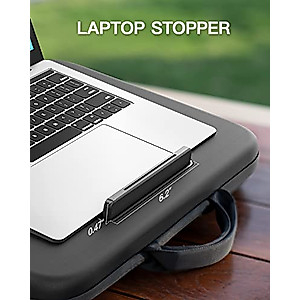 HUANUO Laptop Bag, 2-in-1 Portable Laptop Desk for Laptops up to 15.6 Inch, Lap Desk for Laptops with Large Storage Space, Laptop Bags, Cases, Briefcases & Sleeves for Home Office and Business Travel