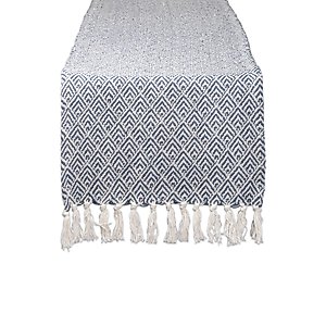 DII Braided Farmhouse Table Runner, 15 x 72 inches, 1-Piece, French Blue
