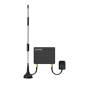LINOVISION Mini Industrial 4G LTE Router with Low Power Consumption, GPS, RS232/RS485, DI/DO, USB Dongle Mode for Computer, Cellular Router for Vending Machine, Vehicles, Robots with Solar Battery