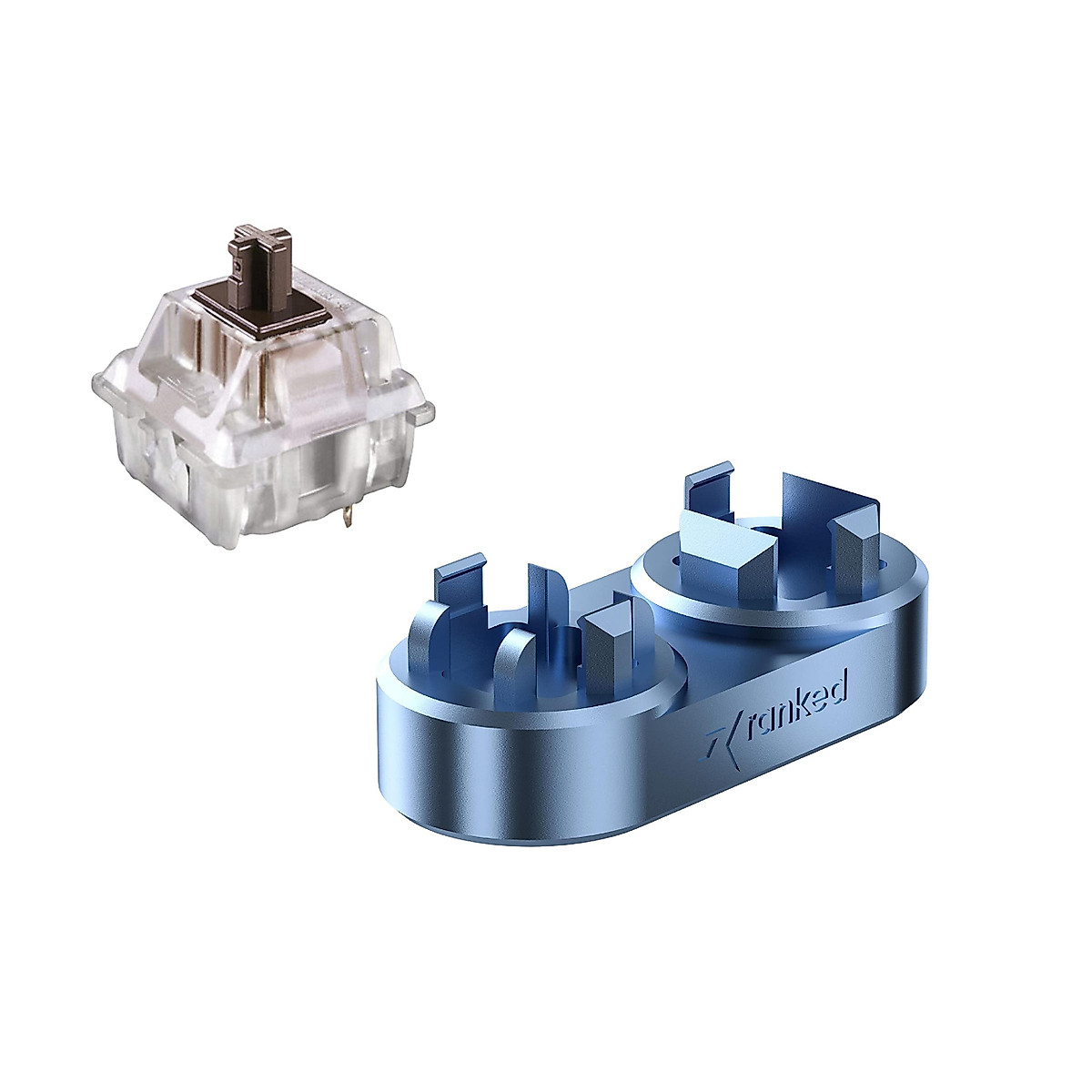 Bundle of 65 Cherry MX RGB Brown Switches for Mechanical Gaming Keyboards & Ranked Premium CNC Machined Switch Opener