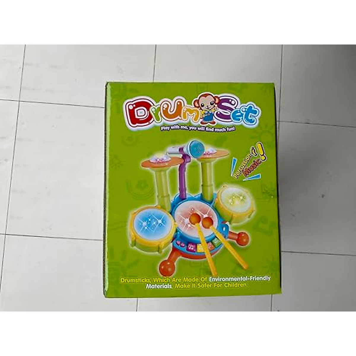 Drum Set for Toddlers 1-3, Baby Drum Set with Microphone, Kids Drum Sets for 2-5, Toddler Drum Set Toys for 1 2 3 Year Old Boy Birthday Christmas for Babies Boy Girl 6 12 18 Month