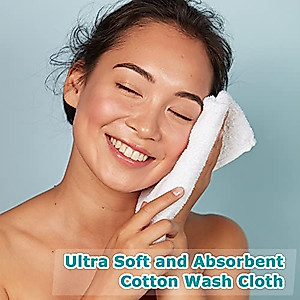 Tudomro 52 Pack Wash Cloths 13" x 13" Face Washcloths Bulk, Cotton Face Towel Multipurpose Facecloths Multicolor Wash Rags Small Bath Towel for Bathrooms Guestroom Hotel Spa Home and Travel