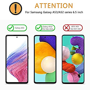 OMOTON [4 Pack] Screen Protector Compatible with Samsung Galaxy A53 5G - Easy Installation/Bubble Free/Tempered Glass for Galaxy A53/ A52 Series