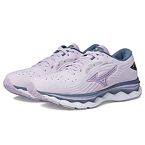 Mizuno Women's Wave Sky 6 Running Shoe, Pastel Lilac/White, 8